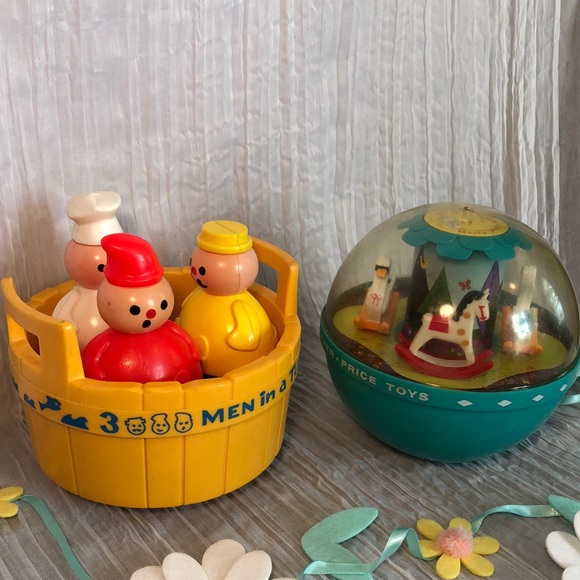 Fisher-Price | Toys | Vintage Fisher Price Lot Of 2 Rolling Toys 3 Men ...